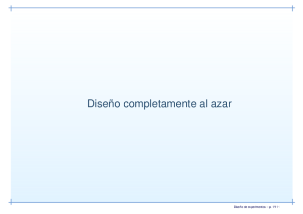 (PDF) Diseño completamente al azar