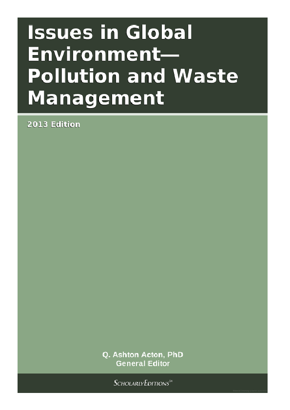 (PDF) Issues in Global Enviroment – Pollution and Waste Management ...