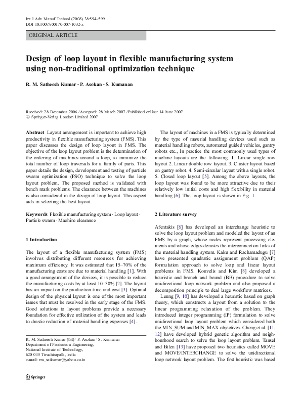 (PDF) Design of loop layout in flexible manufacturing system using non-traditional optimization ...