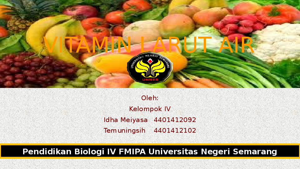 (PPT) Vitamin Larut air