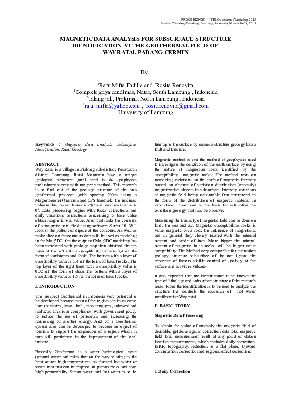 (DOC) MAGNETIC_DATA_ANALYSIS_FOR_SUBSURFACE_STRUCTURE_IDENTIFICATION_AT_THE_GEOTHERMAL_FIELD_OF ...