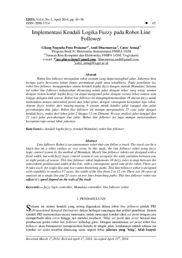 (PDF) Implementasi Kendali Logika Fuzzy pada Robot Line Follower