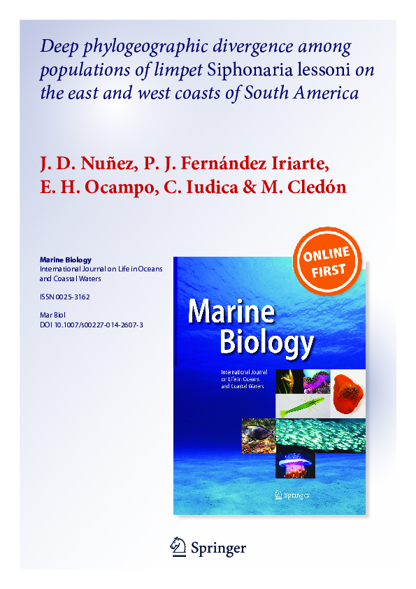 Deep phylogeographic divergence among populations of limpet Siphonaria ...