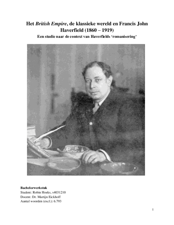(PDF) Het British Empire, de klassieke wereld en Francis John ...