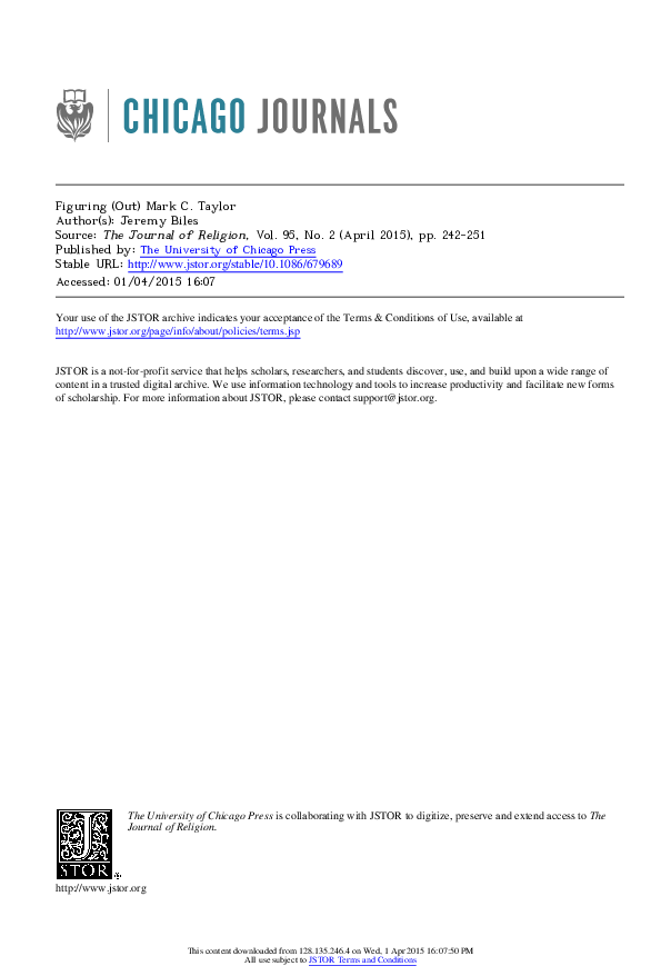(PDF) Figuring (Out) Mark C. Taylor