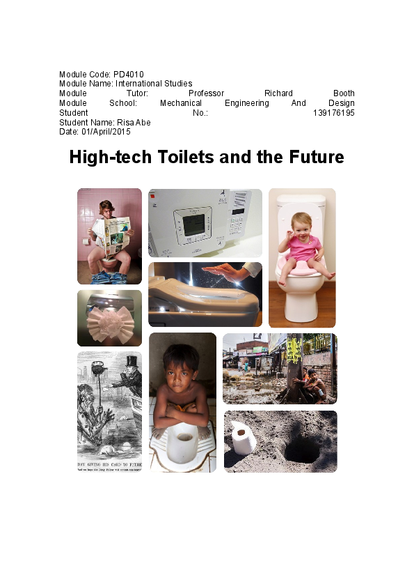 (DOC) High-tech Toilets and the Future