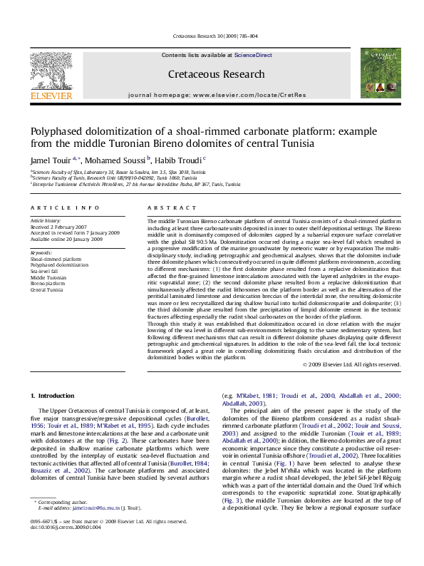 (PDF) Polyphased dolomitization of a shoal-rimmed carbonate platform ...