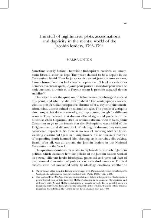 (PDF) ‘The Stuff of Nightmares: Plots, Assassinations, and Duplicity in ...