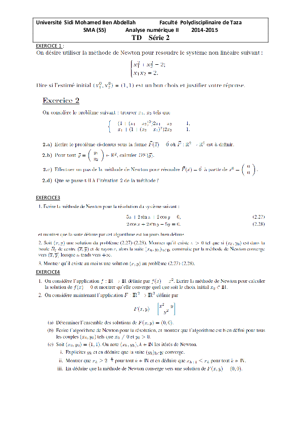analyse numerique s5 pdf