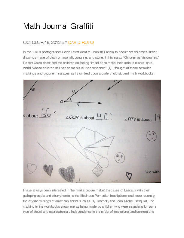 (PDF) Math Journal Graffiti