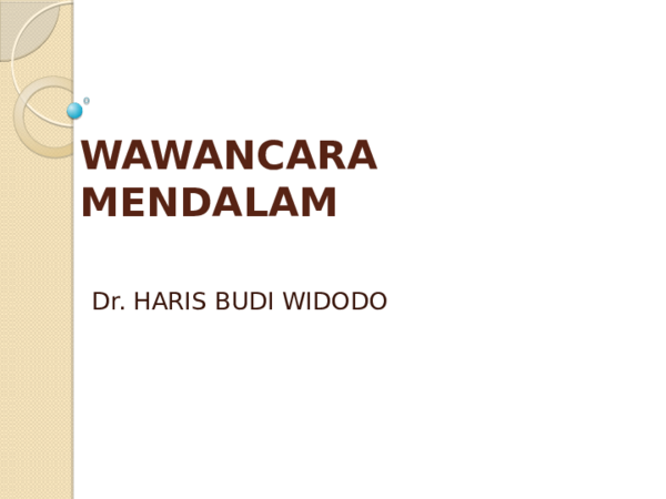 (PPT) Wawancara-mendalam