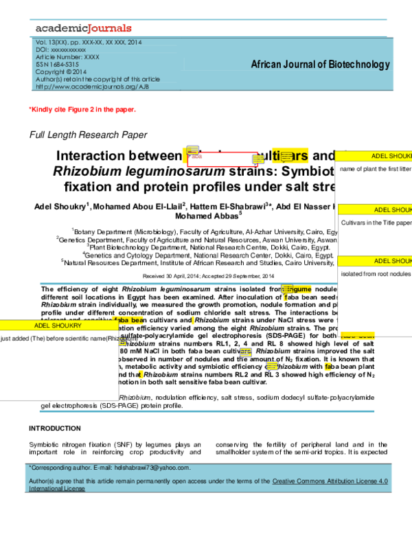 (PDF) African Journal of Biotechnology Interaction between faba bean ...