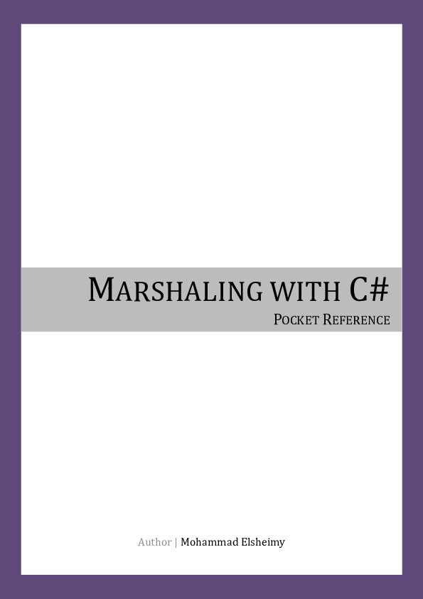 (PDF) Marshaling with C# Pocket Reference
