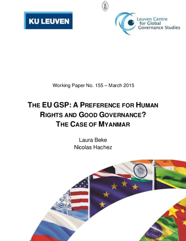(PDF) GSP: A Preference for Human Rights and Good Governance? The case ...