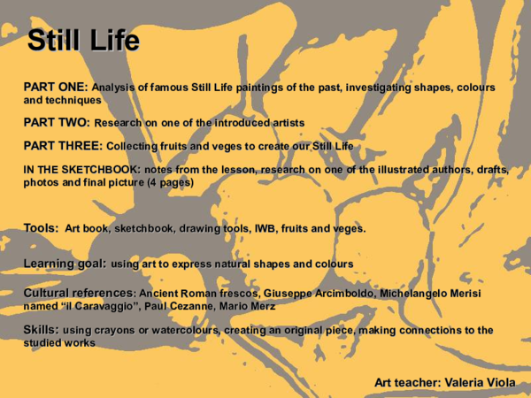 (PDF) School lesson and workshop about Still Life