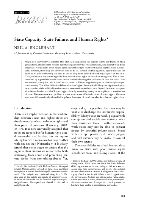 State Capacity, State Failure, and Human Rights