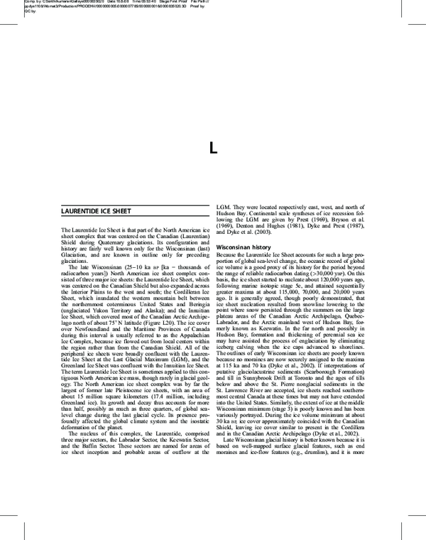 (PDF) Laurentide Ice Sheet