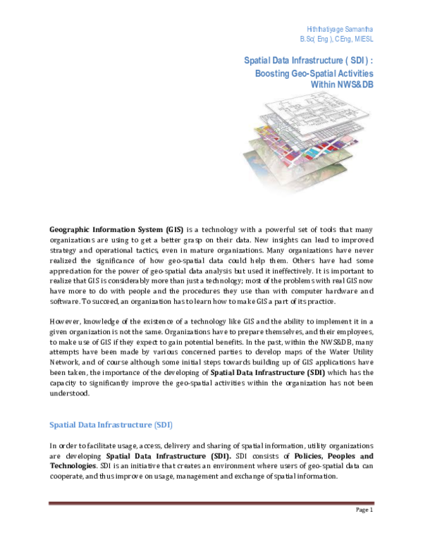 (PDF) Spatial Data Infrastructure ( SDI ) : Boosting Geo - Spatial ...