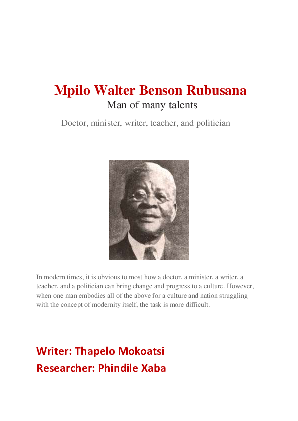 (PDF) A man of many talents