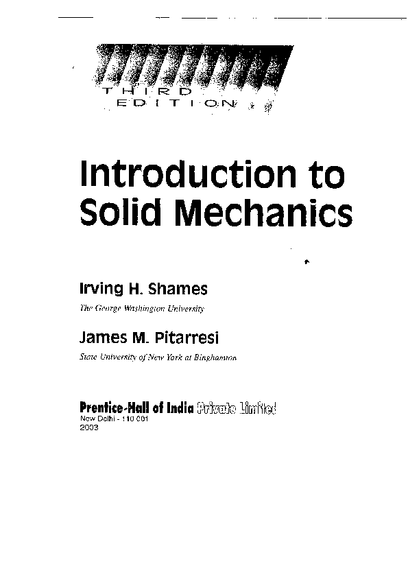 (PDF) Mechanics of Solid