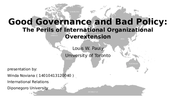 (PPT) Good Governance and Bad Policy: The Perils of International ...