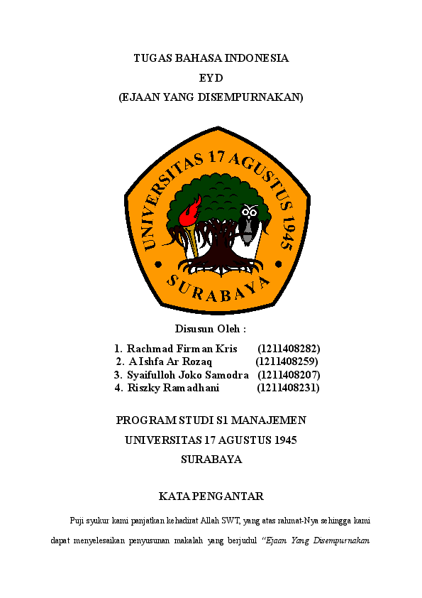 (DOC) Ejaan Yang Disempurnakan (EYD) (DOC) Ejaan Yang Disempurnakan (EYD)