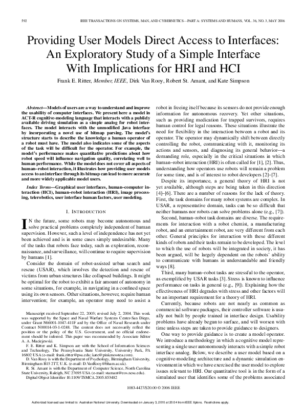 (PDF) Providing user models with direct access to computer interfaces: An exploratory study of a ...