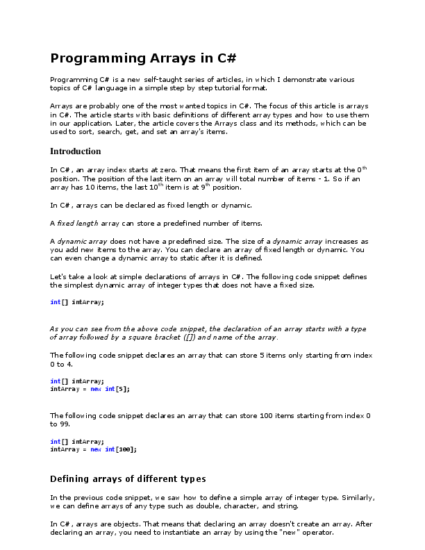 (PDF) Modul C# fungsi Array list dan contoh coding nya bahasa inggris