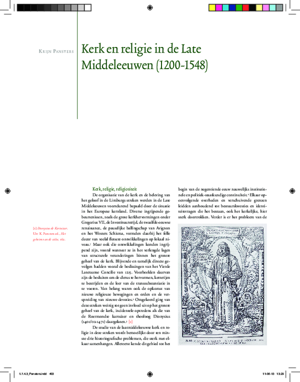 Kerk en religie in de Late Middeleeuwen (1200-1548) [Church and ...
