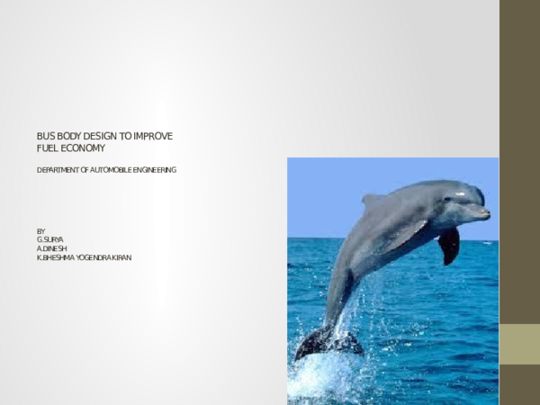 (PPT) AERODYNAMIC BUSES FOR INCREASING FUEL ECONOMY BY CFD