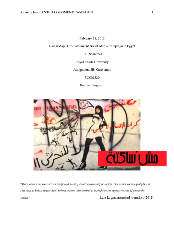 (PDF) HarassMap: A Case Study of the Anti-harassment Social Media Campaign in Egypt (Elle Ellis ...