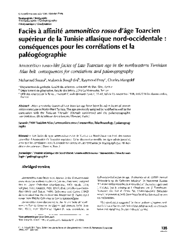 (PDF) Ammonitico rosso-like facies of Late Toarcian age in the ...