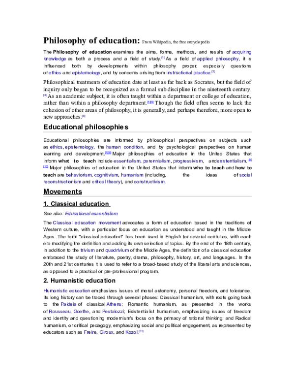 (DOC) Philosophy of education