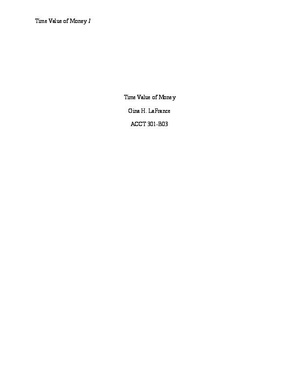 (DOC) Research Paper - Time Value of Money (2)