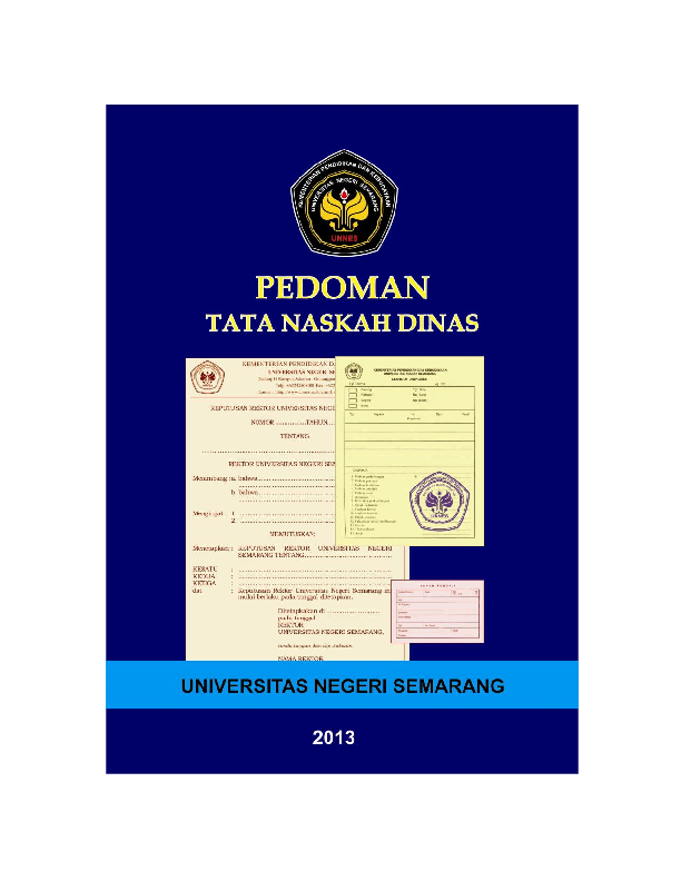 (PDF) Pedoman Tata Naskah Dinas di UNNES
