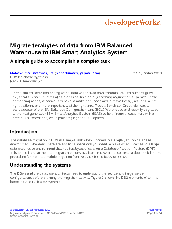 (PDF) DB2 Database Migration