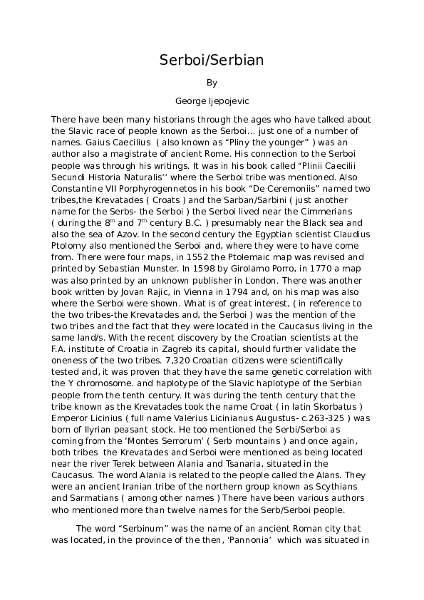 (DOC) Serboi/Serbia