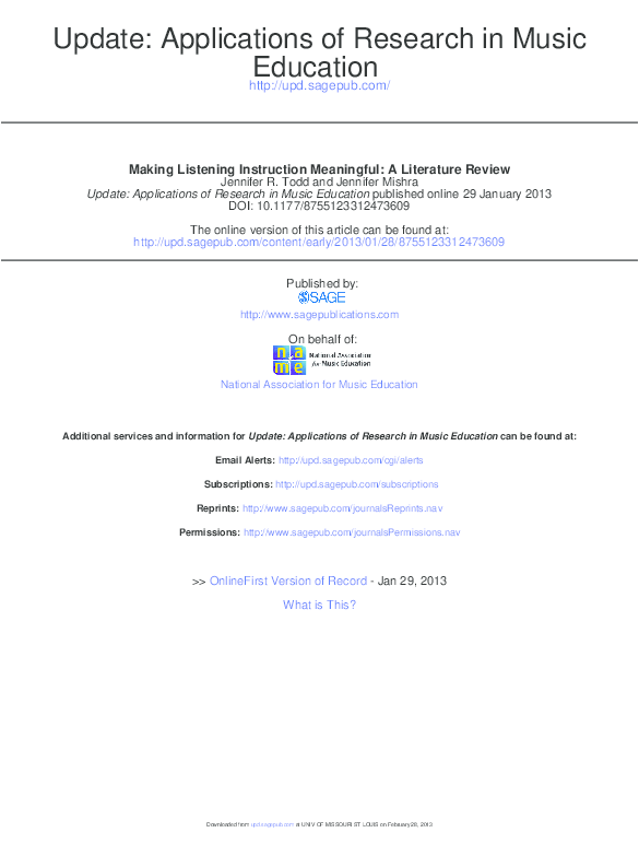 (PDF) Making listening instruction meaningful: A literature review