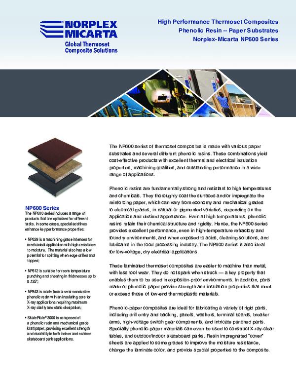 (PDF) High Performance Thermoset Composites Phenolic Resin-- Paper ...