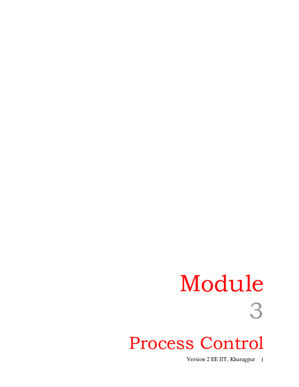 (PDF) Module 3 Process Control