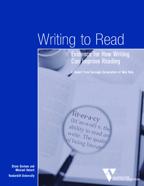 (PDF) Writing to Read Evidence for How Writing Can Improve Reading