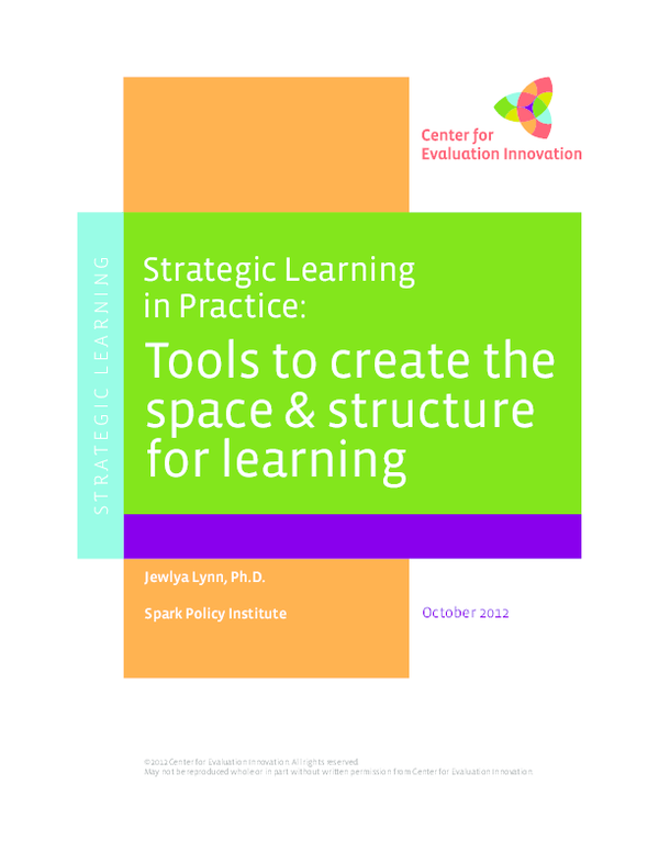 (PDF) Strategic Learning in Practice: Tools to create the space ...