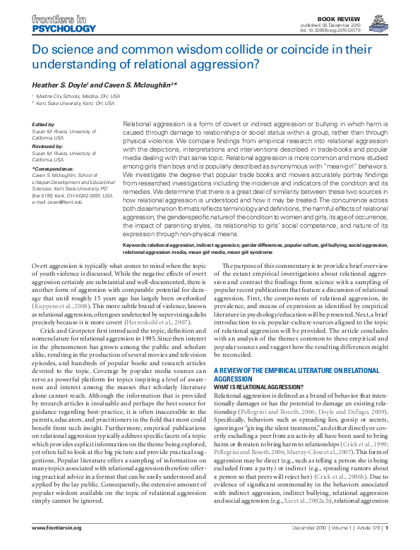 (PDF) Do Science and Common Wisdom Collide or Coincide in their ...