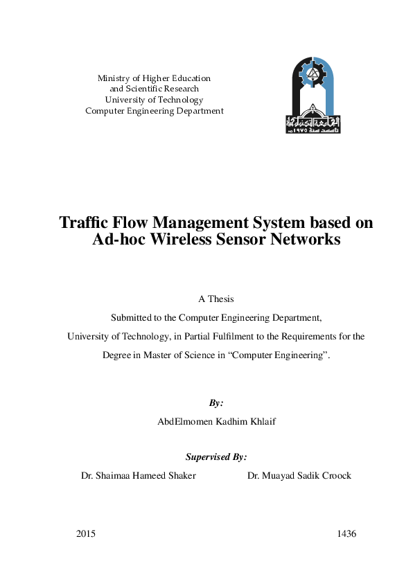 (PDF) Traffic Flow Management System based on Ad-hoc Wireless Sensor Networks