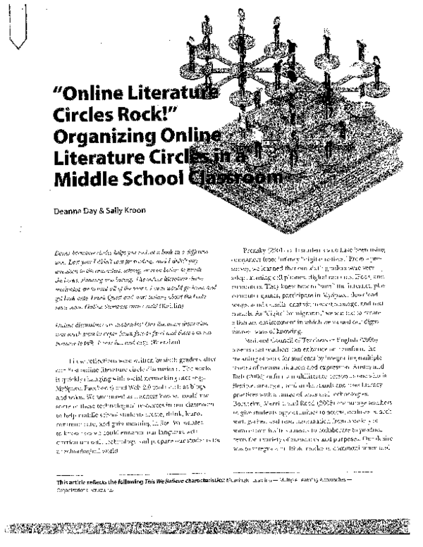 (PDF) "Online literature circles rock!" Organizing online literature ...