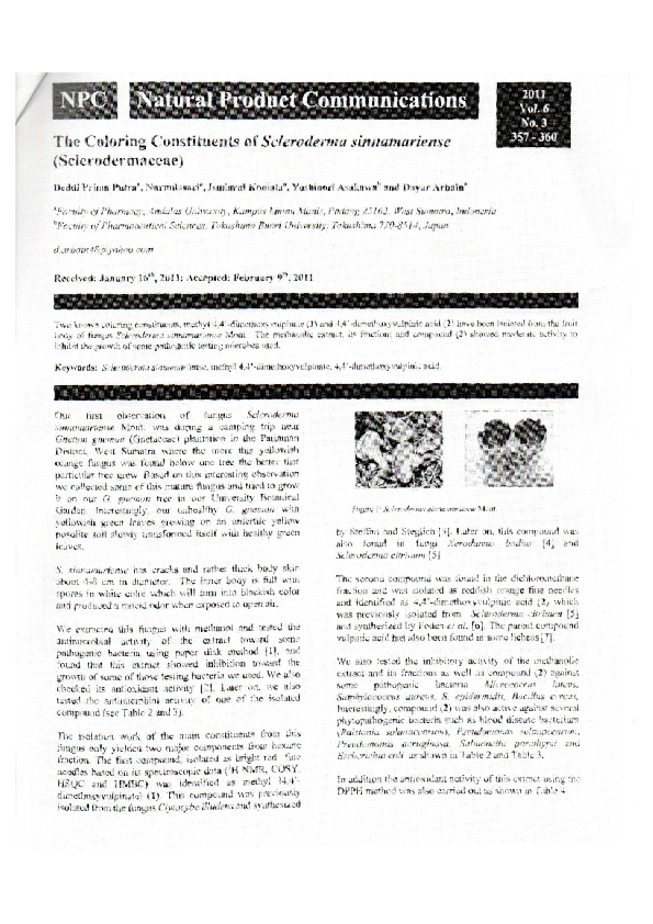 (PDF) The coloring constituents of Scleroderma sinnamariense ...