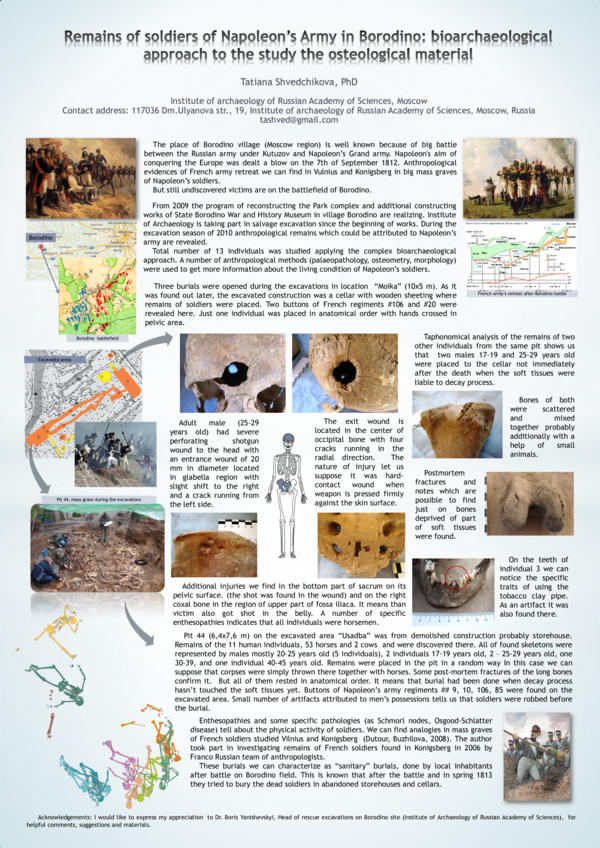 (PDF) Remains of soldiers of Napoleon's Army in Borodino ...