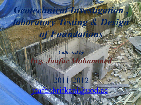 (PPT) Presentation : Geotechnical Investigation , laboratory Testing ...