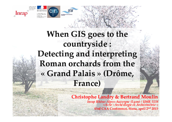 CAA2015 - When GIS Goes to the Countryside : Detecting and Interpreting ...