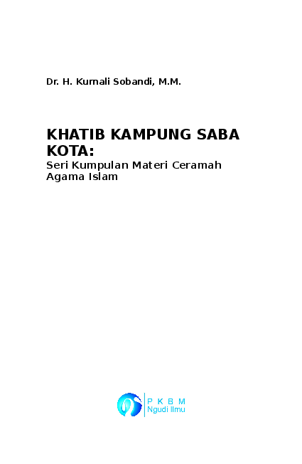 (DOC) BUKU KHATIB KAMPUNG KAMPUNG SABA KOTA